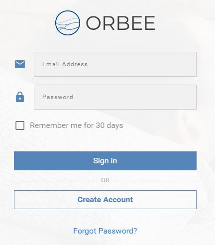 Logging in to your Orbee Platform account