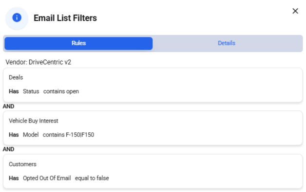 DriveCentric[V2] Standard Audience: How to Build Using the List Builder ...